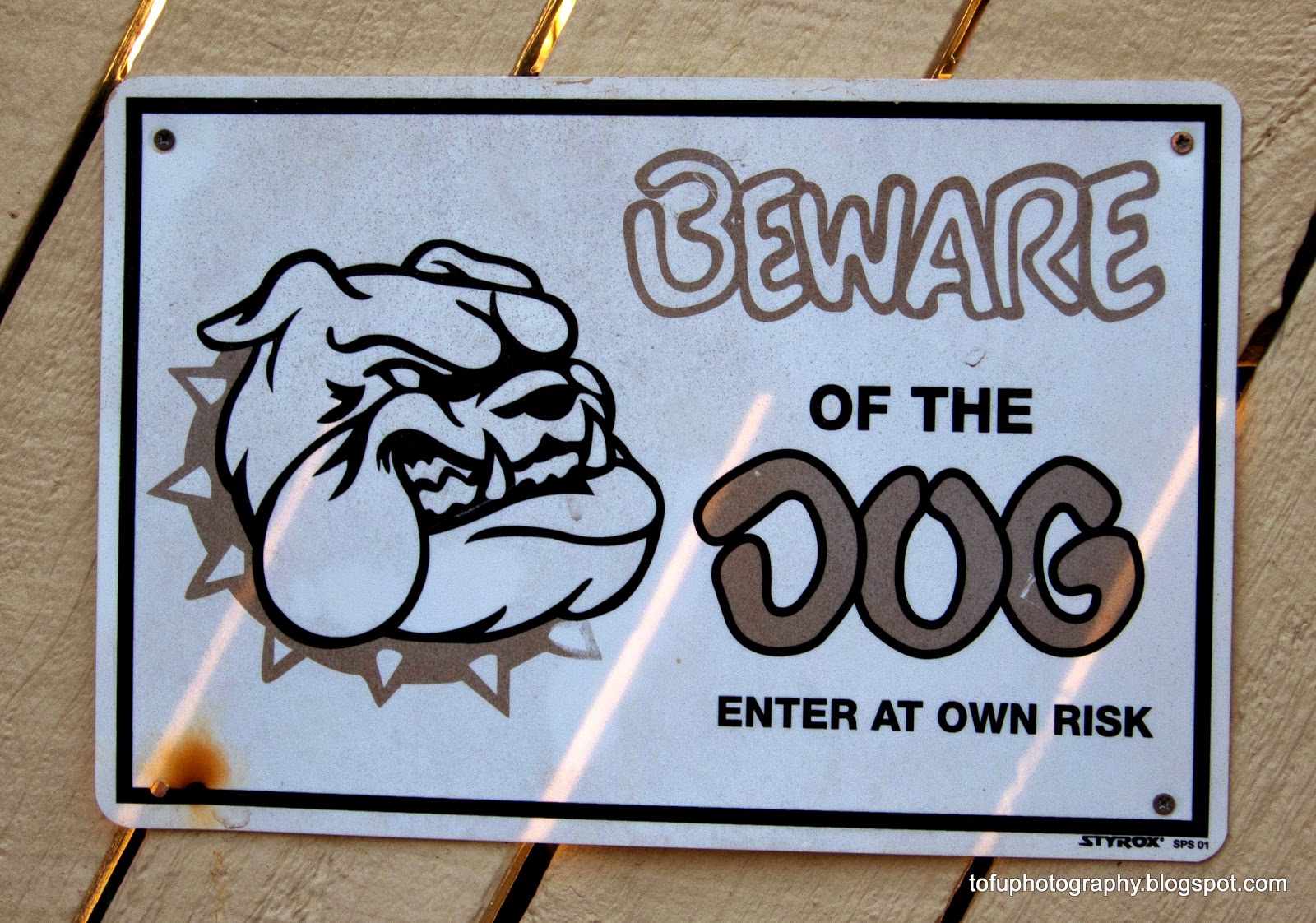 Tofu Photography: Vicious dog sign