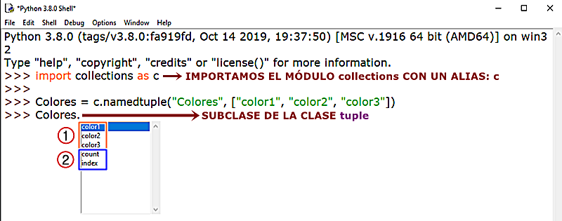 APRENDER A PROGRAMAR CON PYTHON: NAMEDTUPLES APRENDER A PROGRAMAR CON PYTHON: NAMEDTUPLES
