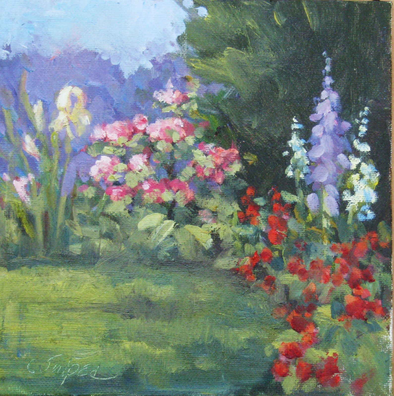 Connie Snipes: Garden Paintings, Revisited (sold)