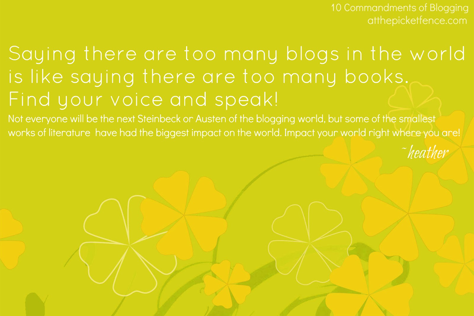 Ten Commandments for every blogger…