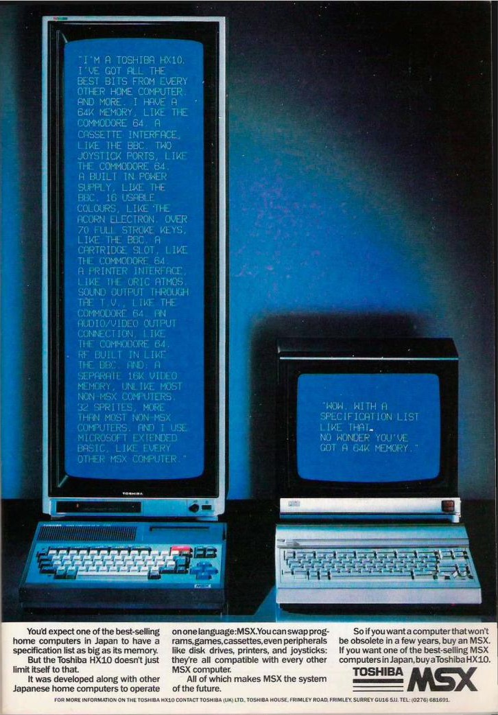 Informatica Viejuna: Toshiba HX-10 MSX