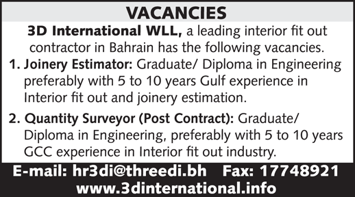 Jobs in Bahrain and Middle East: Latest Jobs in Bahrain