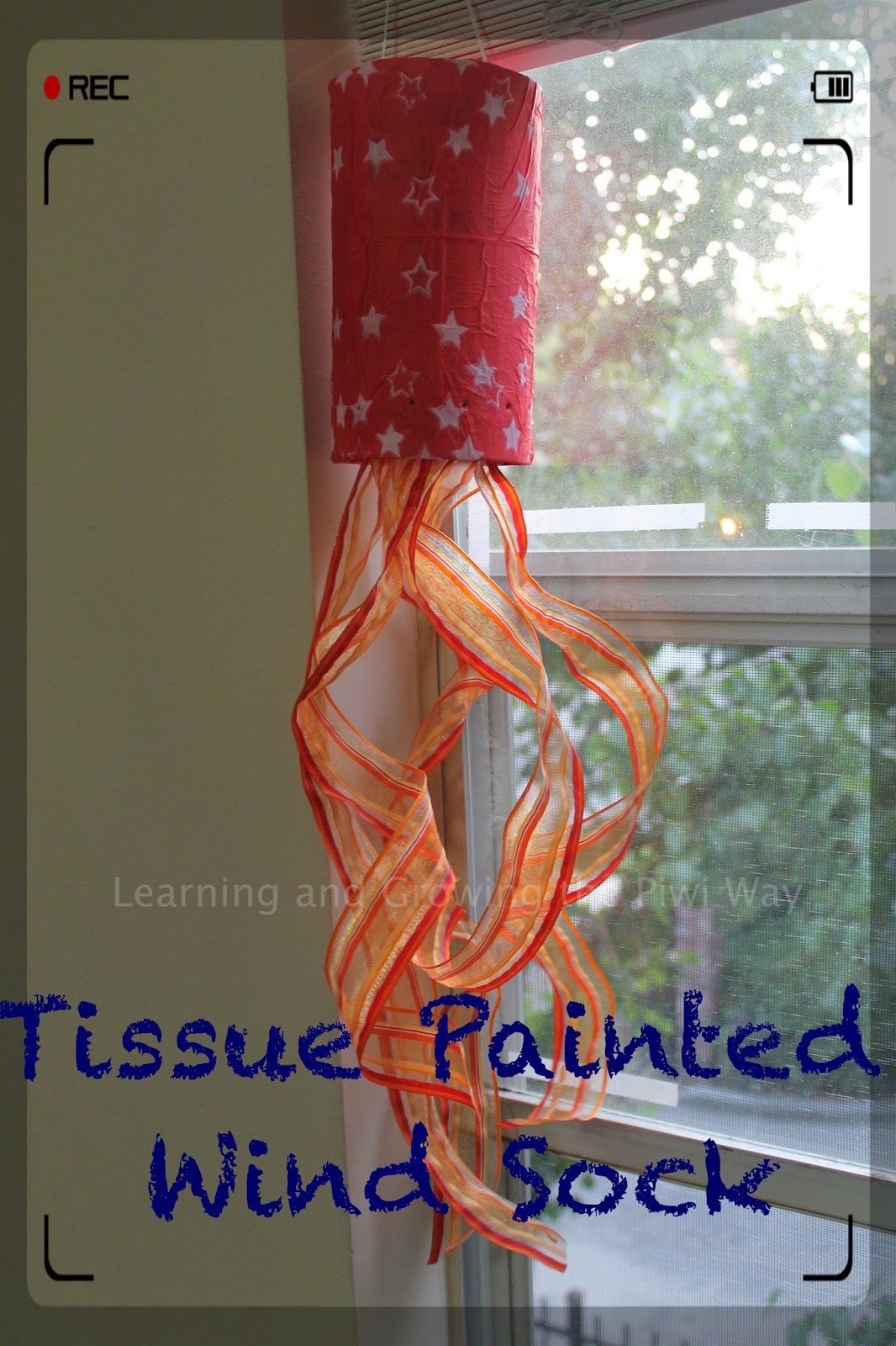 Tissue 'Painted' Wind Sock craft | Piwi Kids