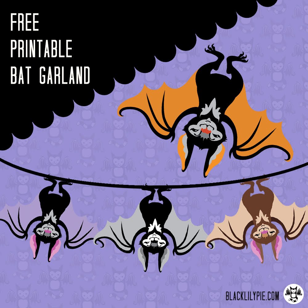 blacklilypie: Free Printable Bat Garland Download