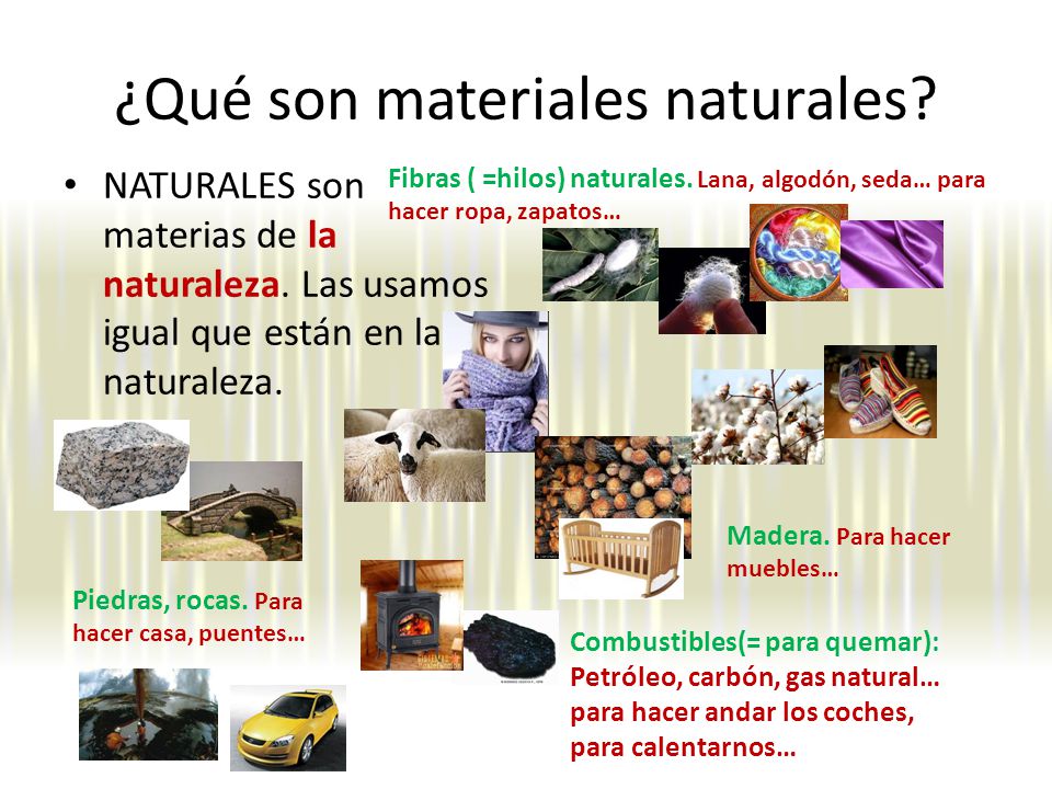 La clase de Marta: MATERIALES NATURALES