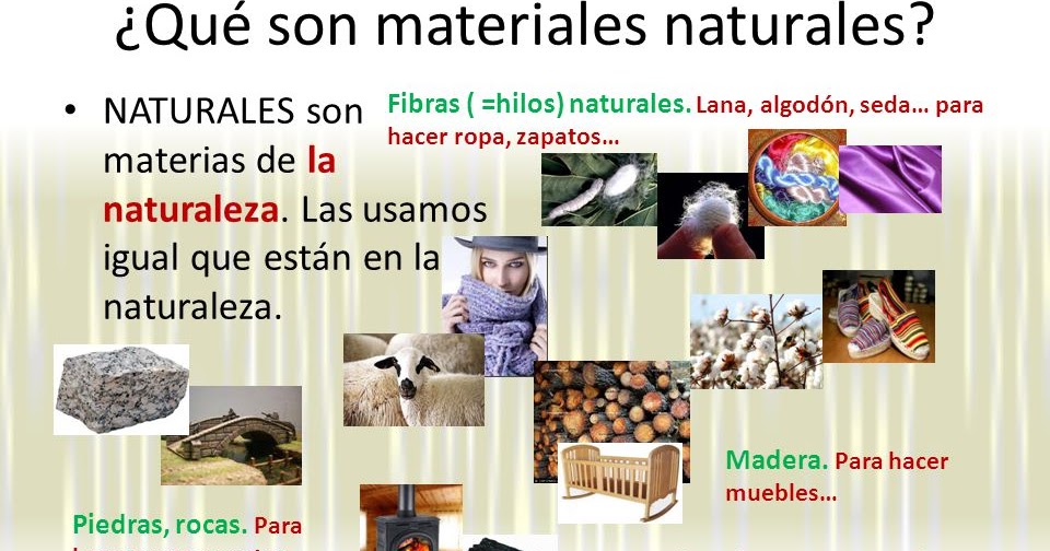 La clase de Marta: MATERIALES NATURALES