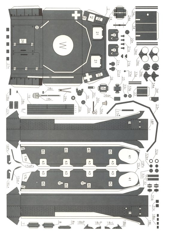 papercraft-database: [Mikro Model] - Pz.Kpfw. IV