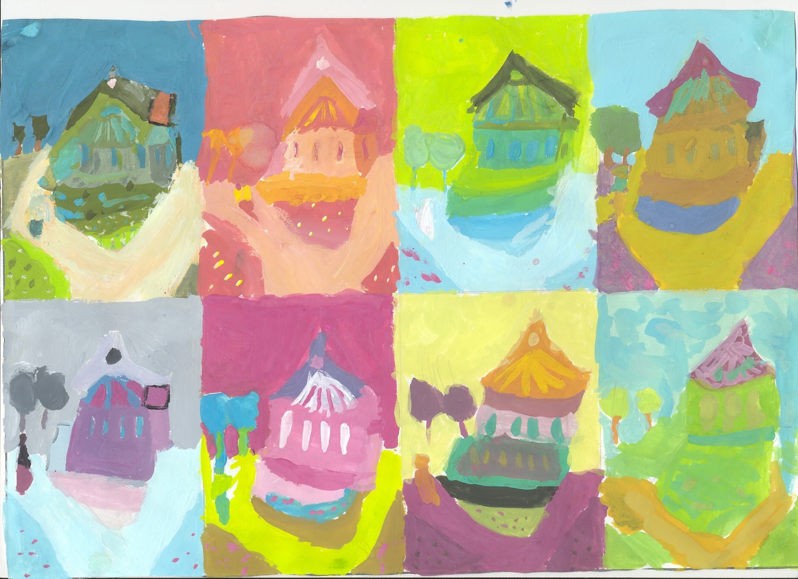 A B C D VISUAL: 1º ESO. Variaciones de color sobre cuadros ...