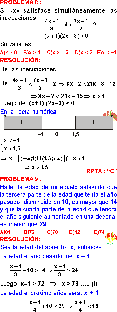 INECUACIONES LINEALES EJERCICIOS RESUELTOS Y PARA RESOLVER PDF