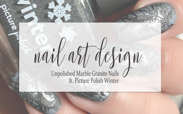 NAIL ART: Unpolished Marble Granite Nails ft. Picture Polish Winter ...
