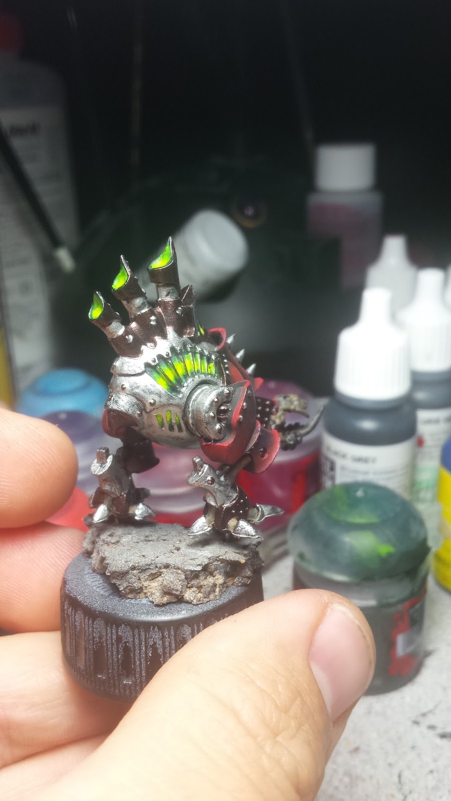 Brush Wizard: Painting up Cryx: Deathripper Test Model
