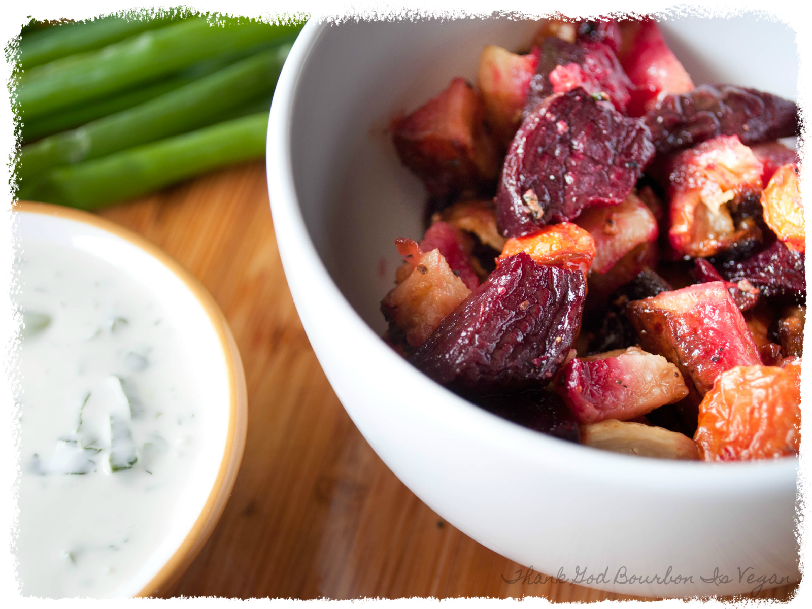 Thank God Bourbon is Vegan: Easter Egg Colored Roasted Root Vegetables ...