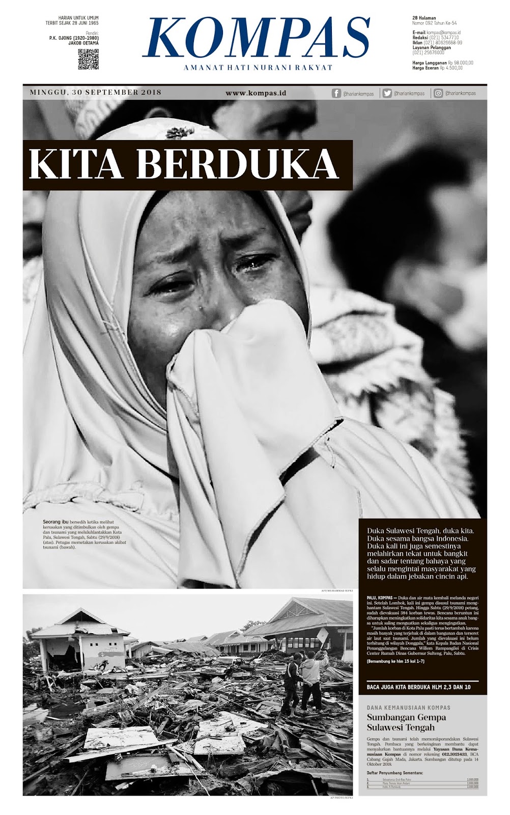 MY BLOG (Blog Ku): Jelang HUT Ke 55 Kompas - 20 Kover Koran Pilihan ...