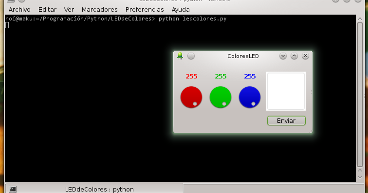 Arduino: Cambiar color de una LED RGB por puerto serie desde python (3/3)