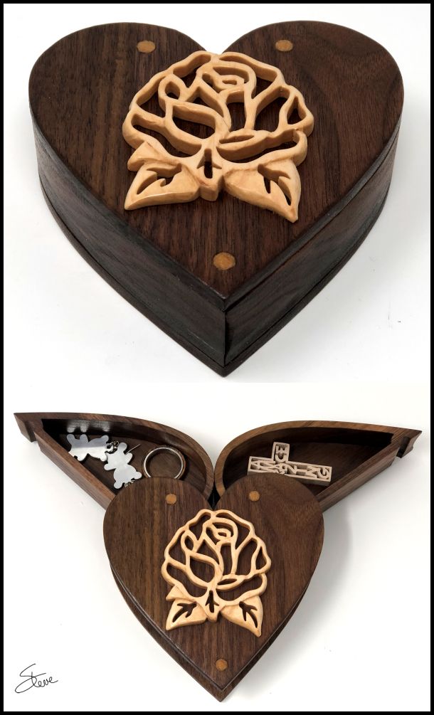 Scrollsaw Workshop: Heart Ring Box Scroll Saw Pattern.