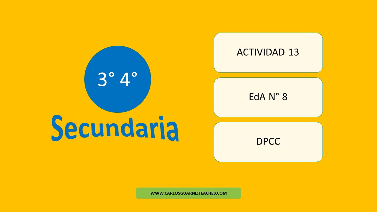 DPCC 3 y 4 EdA 8 Actividad 13 Secundaria