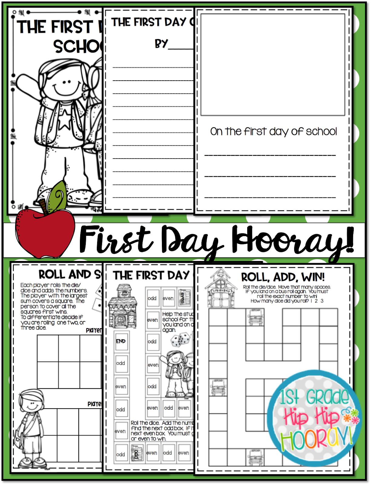 1st Grade Hip Hip Hooray!: First Day Hooray!