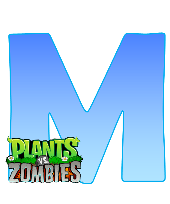 Kits imprimibles gratis : Abecedario plants vs zombies
