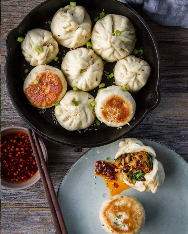 Pan-fried veggies steamed bun recipe - Sheng Jian Bao - Food Recipes