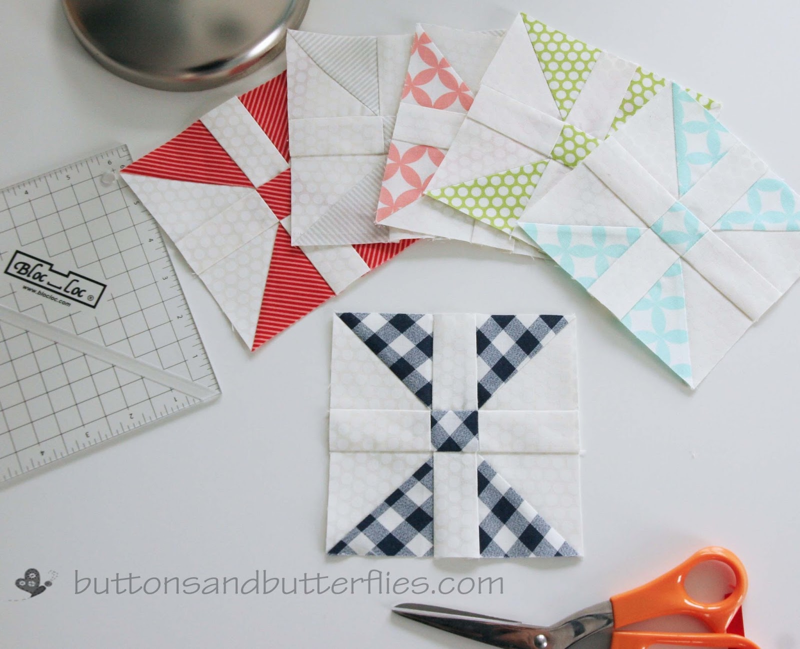 Buttons and Butterflies: Patchwork Quilt QAL: Block Three