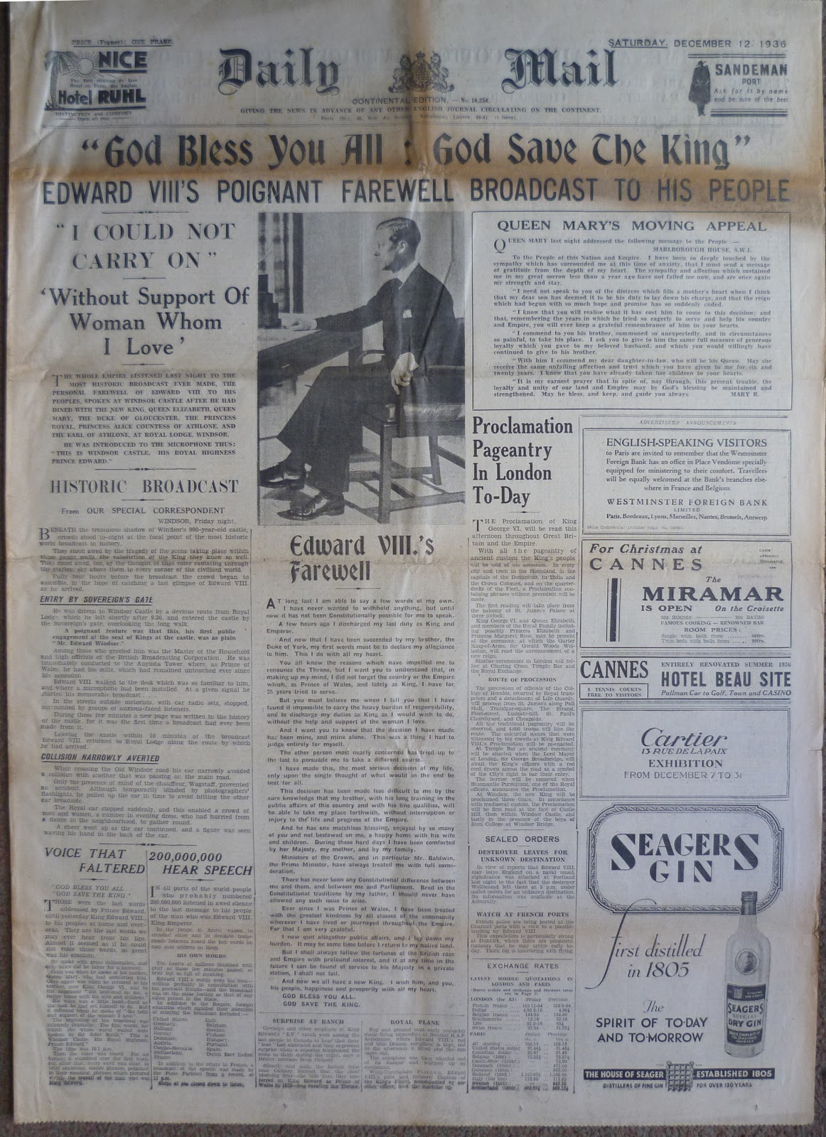 Hold The Front Page: Abdication of Edward VIII