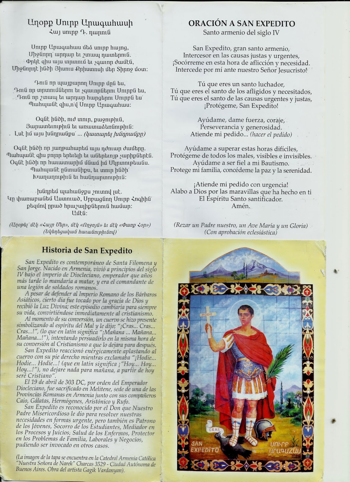 Parroquia Narek: hoy día 19 fiesta mensual de San Expedito. Santo ...