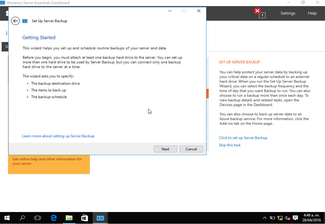 Windows Server 2016 Essentials ~ Tix 101