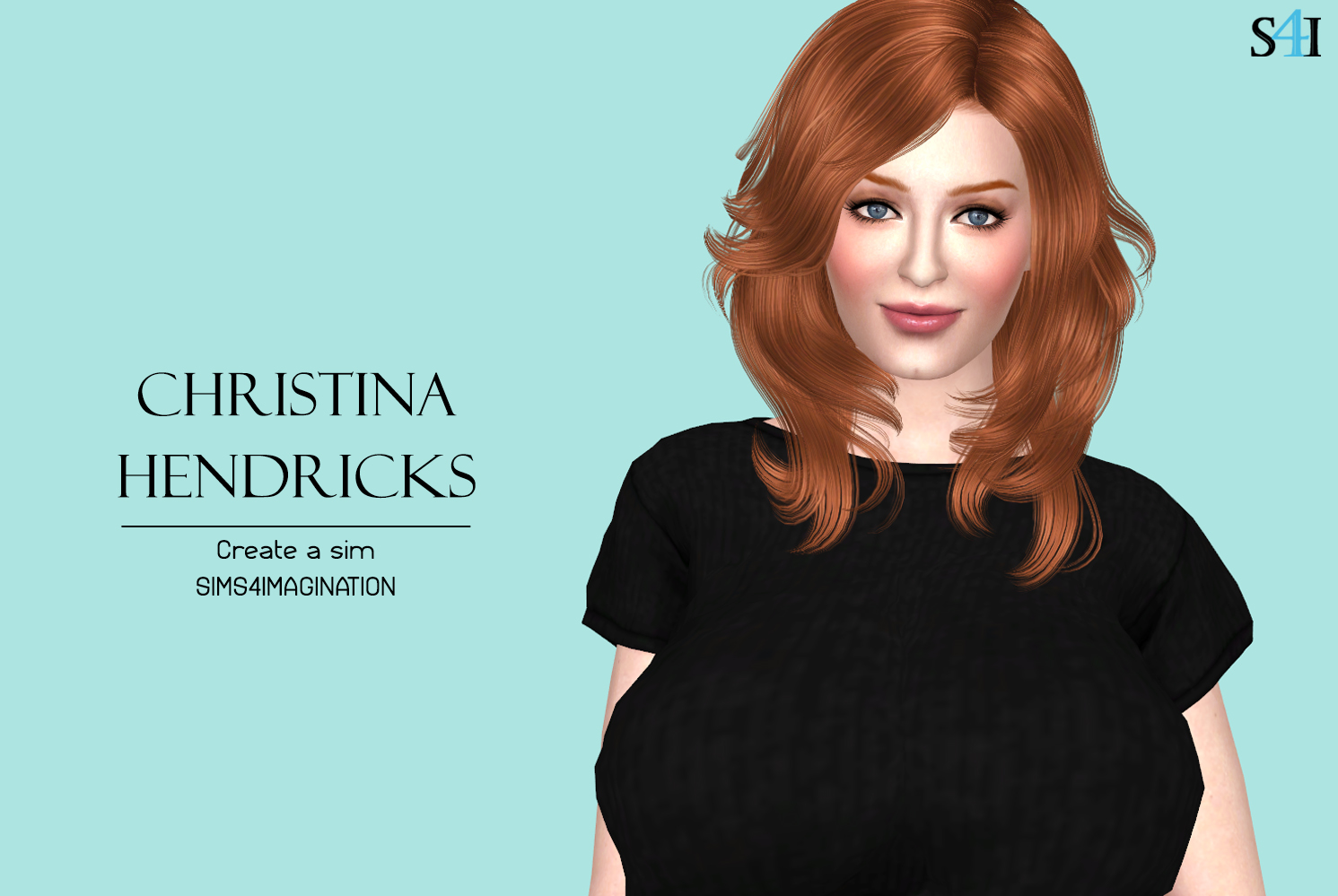 Sims 4 CAS: Christina Hendricks - Imagination Sims 4 CAS
