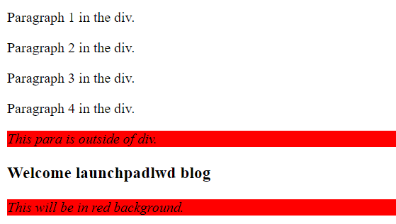 Combinator Selectors In CSS Combinator Selectors In CSS