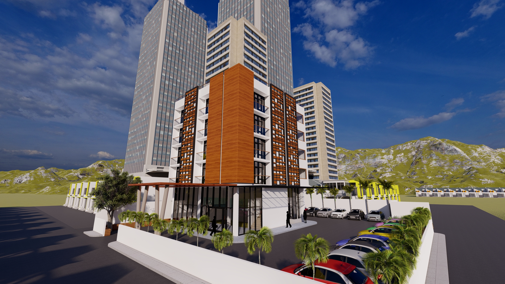 DESAIN HOTEL BERKONSEP TROPIS MODERN | js arch