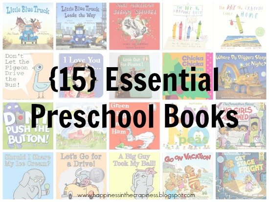 Bumps Along the Way: {15} Essential Preschool Books