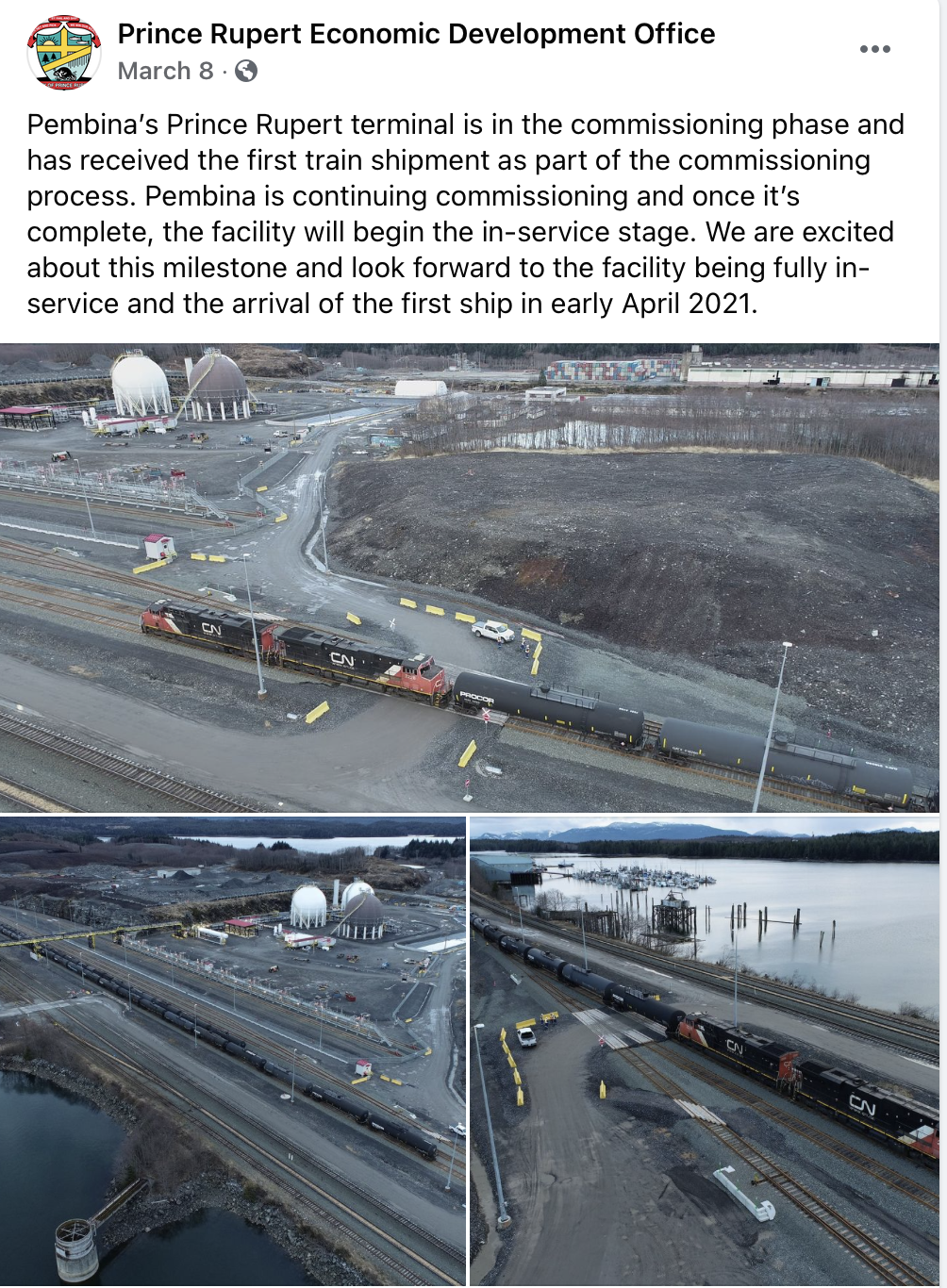 North Coast Review: Another milestone for the Pembina LPG Terminal at ...