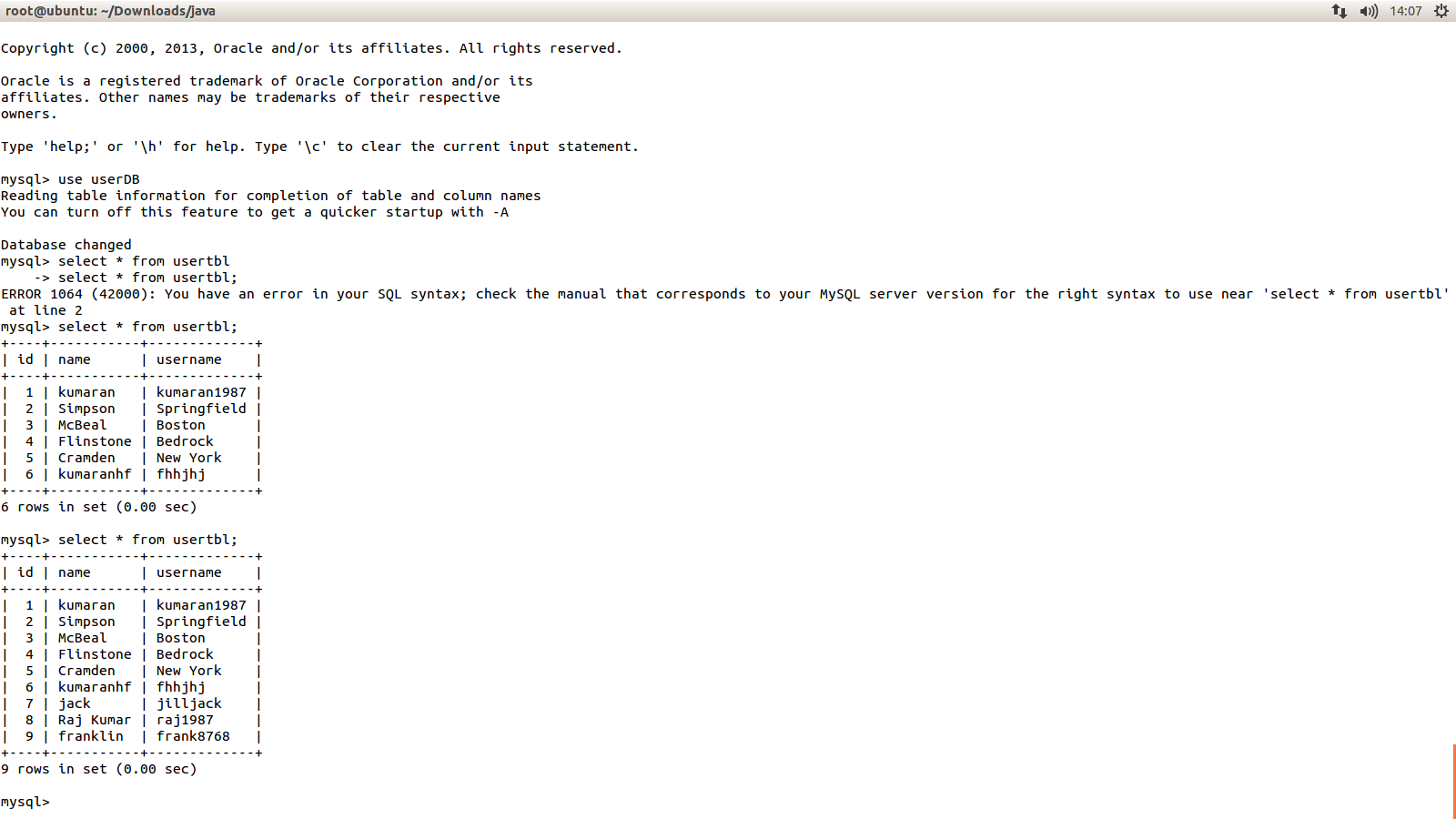 Java Swing MySql JDBC: insert data into database Java Swing MySql JDBC: insert data into database