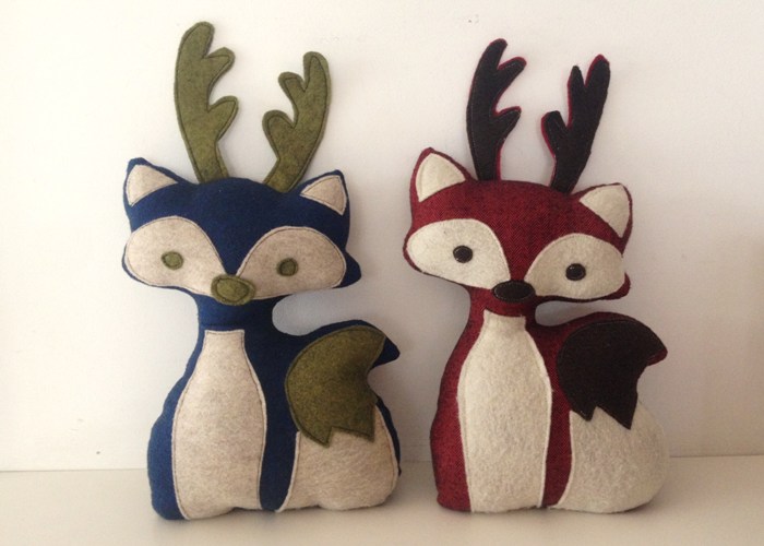 Stuffed Fox with Antlers free Pattern ~ Free-Tutorial.net