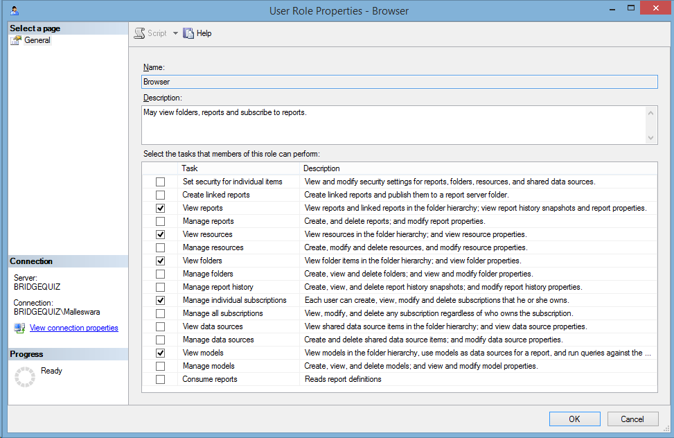 It Journey Create Custom Role In Ssrs Sql Server Reporting Server