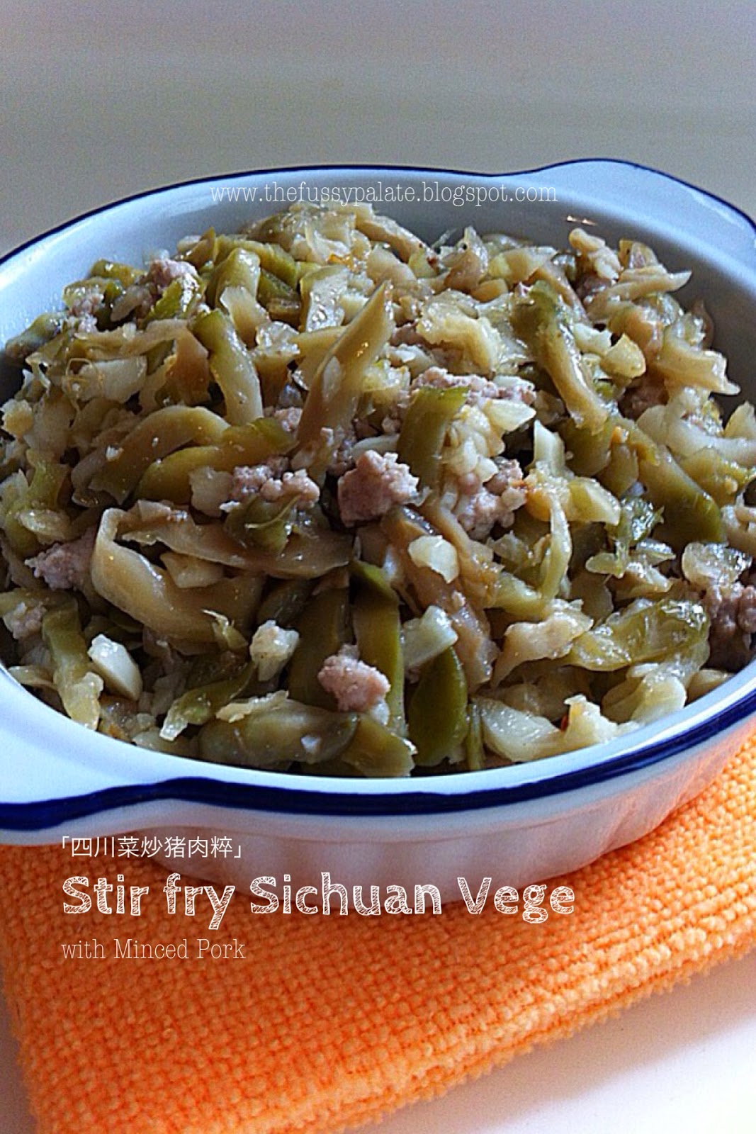 The Fussy Palate: Stir fry Sichuan Vegetable