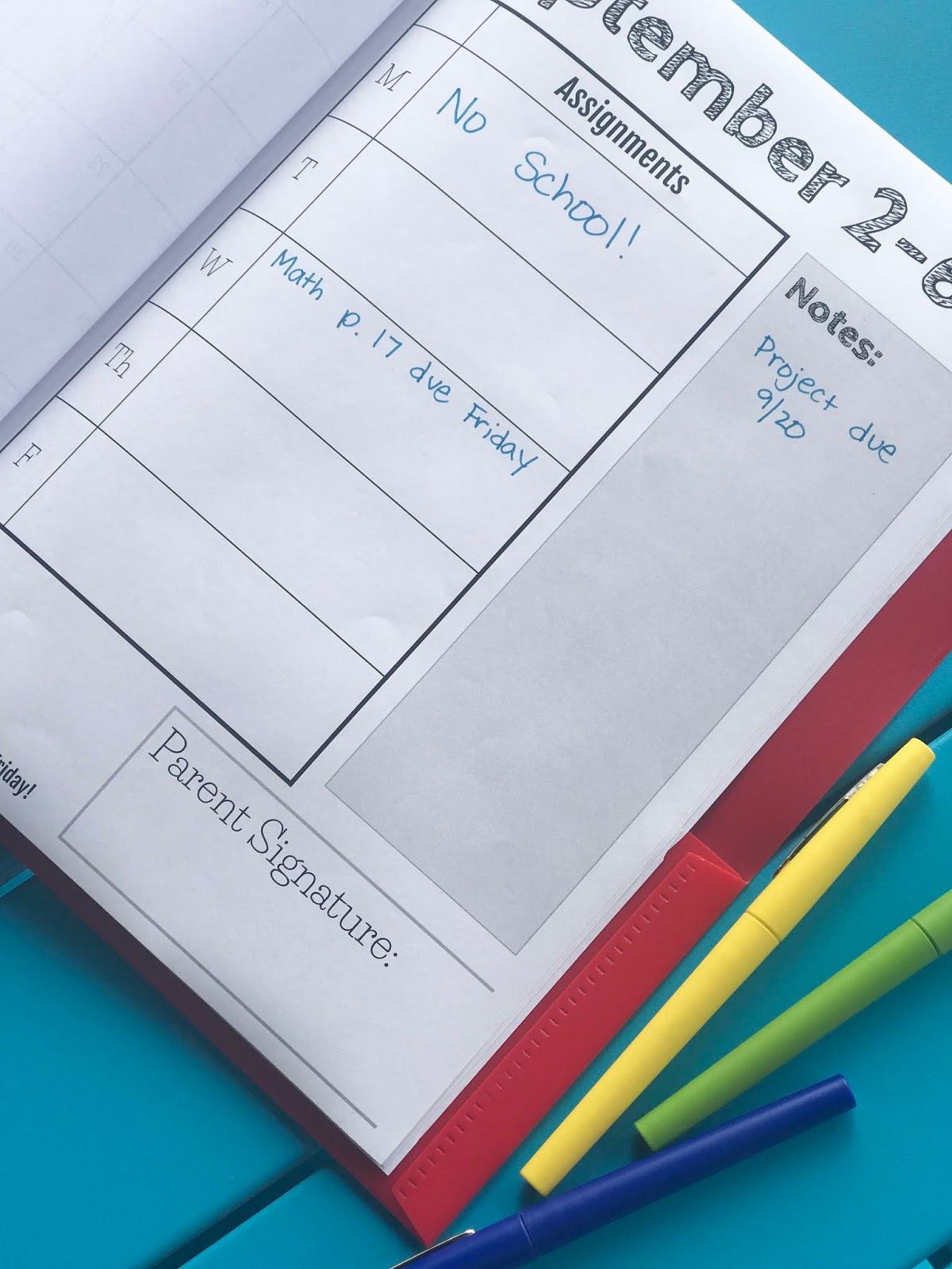 Editable Student Planner Agendas