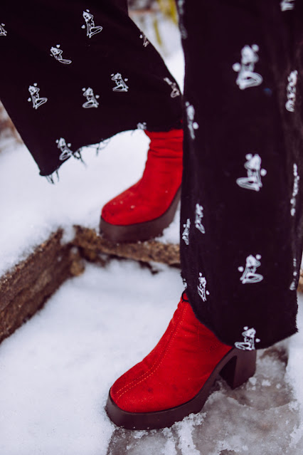 Les bottines rouges — Slanelle Style