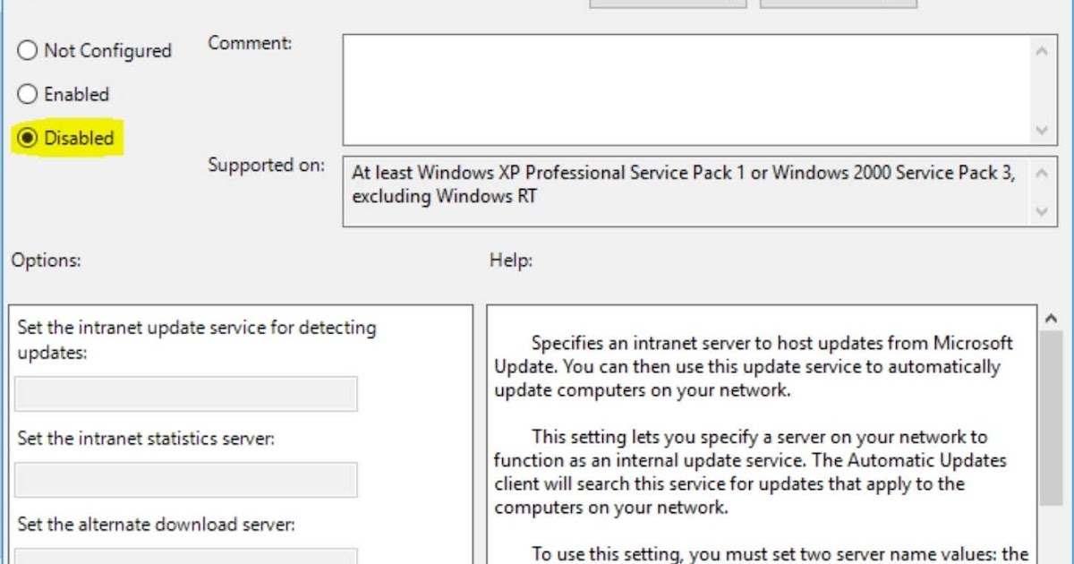 Specify intranet Microsoft update service location - Bangla Technology