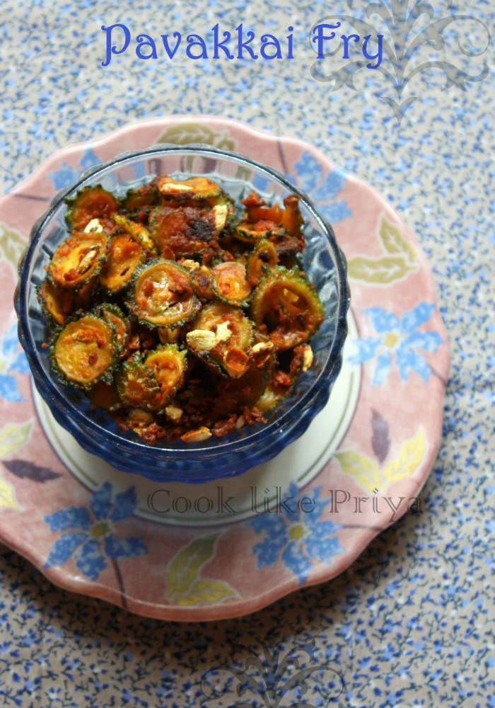 Cook like Priya: Pavakka Fry | Bitter Gourd Fry | Bitter Melon ...