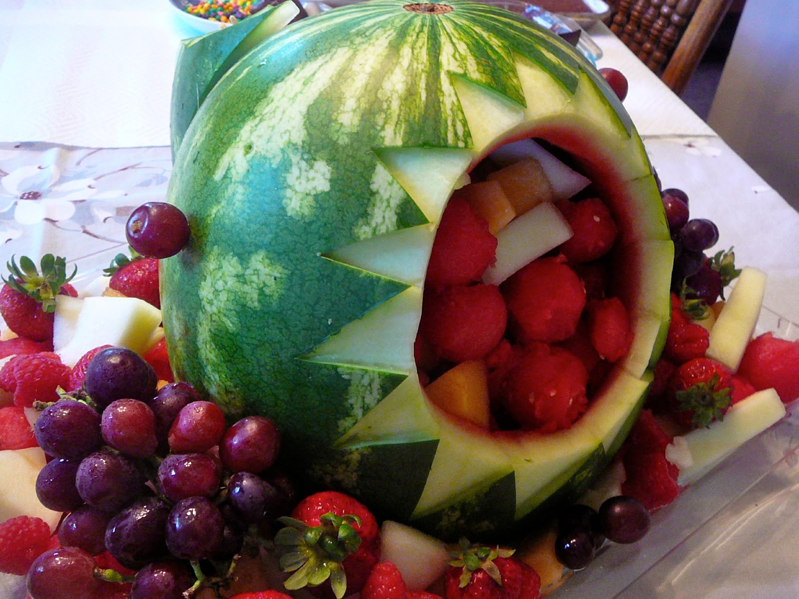 The Hidden Pantry: SHARK Centerpiece Filled with Fruit. Perfect for ...