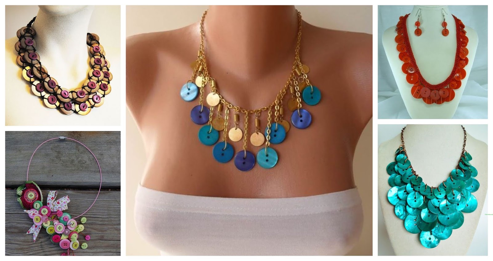 Aprende cómo hacer collares usando botones de colores ~ Mimundomanual