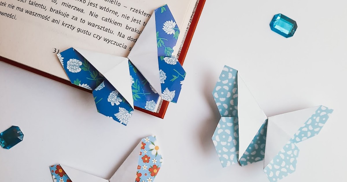 Motyl origami - zakładka do książki