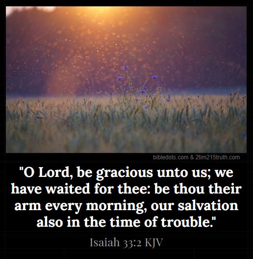 2 Timothy 2:15 Truth: Verse of the Day: Isaiah 33:2 KJV