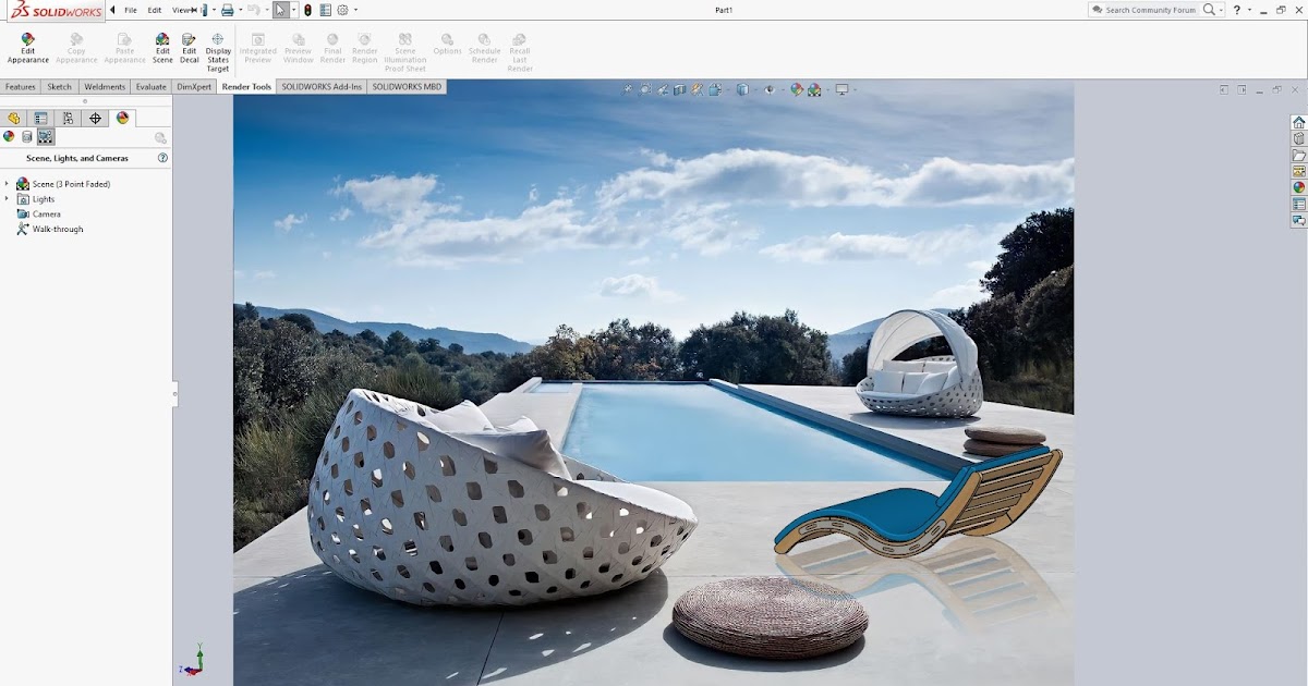 Rendering menggunakan solidworks