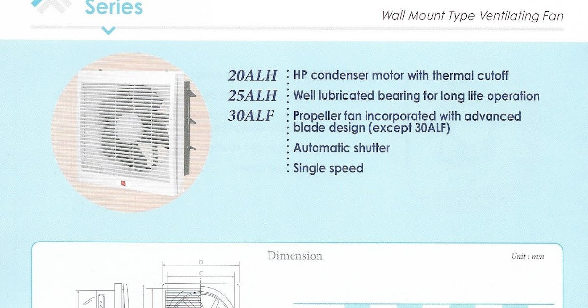 MaximaxSystems.com: KDK 20ALH / 25ALH / 30ALF WALL MOUNT TYPE ...