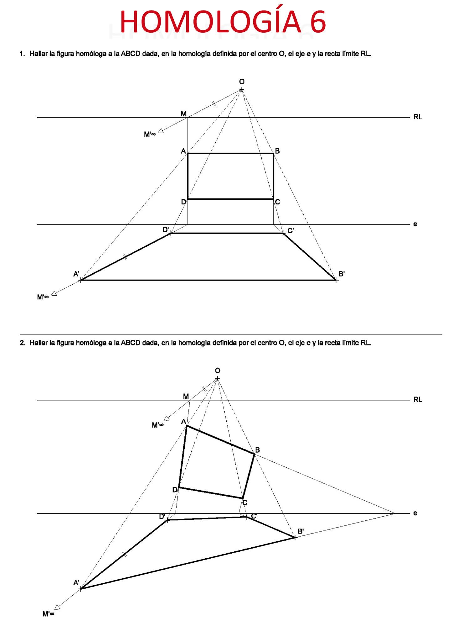 HOMOLOGÍA. EJERCICIOS. 1-14