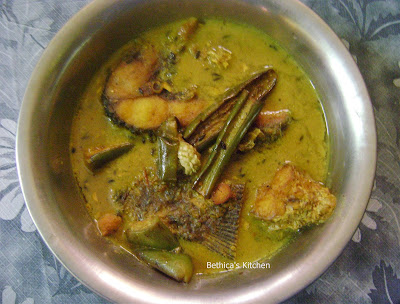 Bethica's Kitchen Flavours: Begun Diye Rui Maach Er Jhol (Fish Curry ...