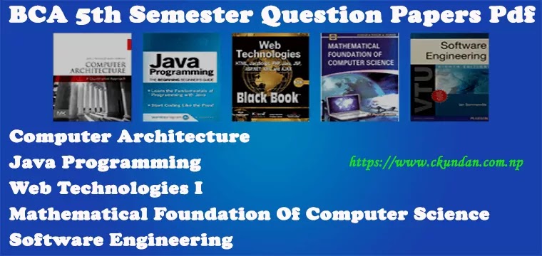 BCA 5th Semester Question Papers Pdf BCA 5th Semester Question Papers Pdf