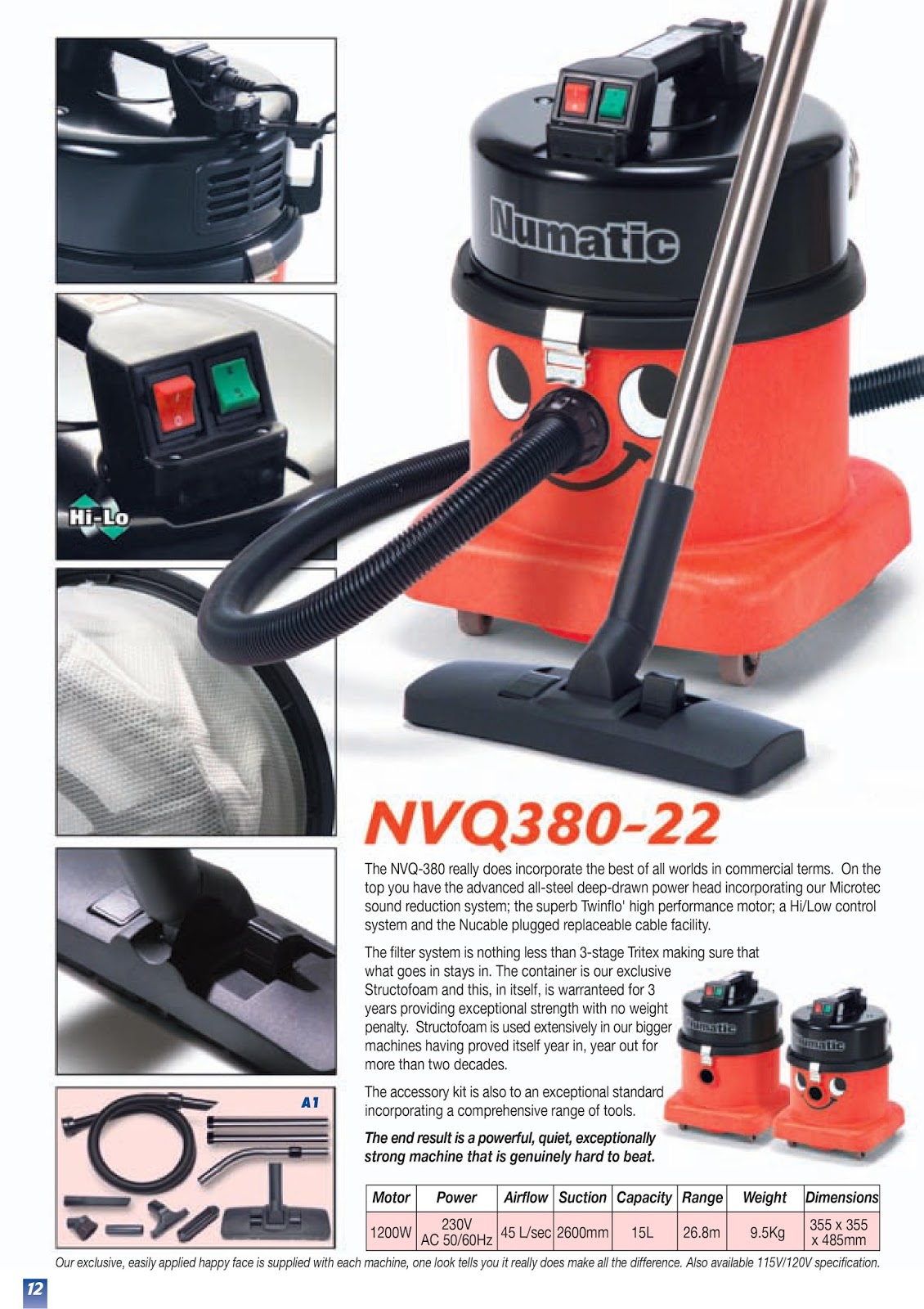 Numatic Cleancare 2007 Product Range